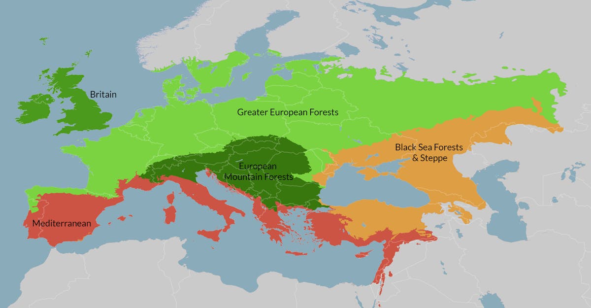 Western Eurasia | Realm & Subrealms | One Earth
